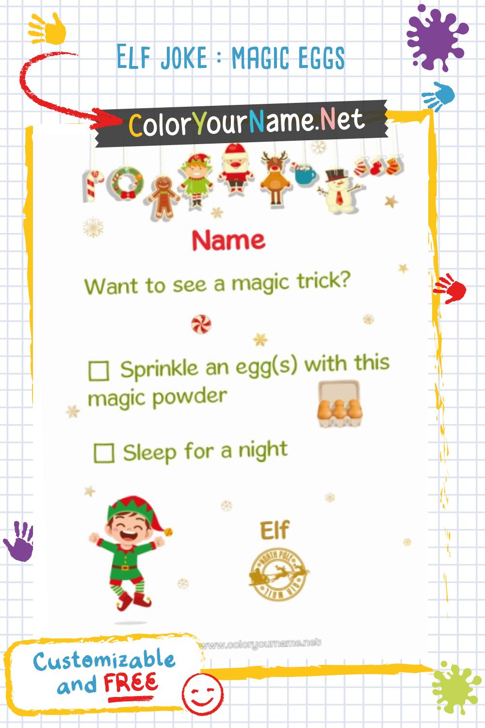 Elf joke : magic eggs