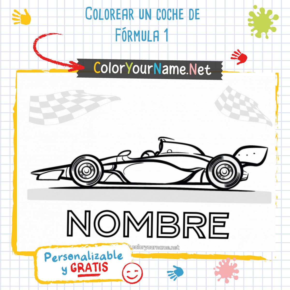 Colorear un coche de Fórmula 1