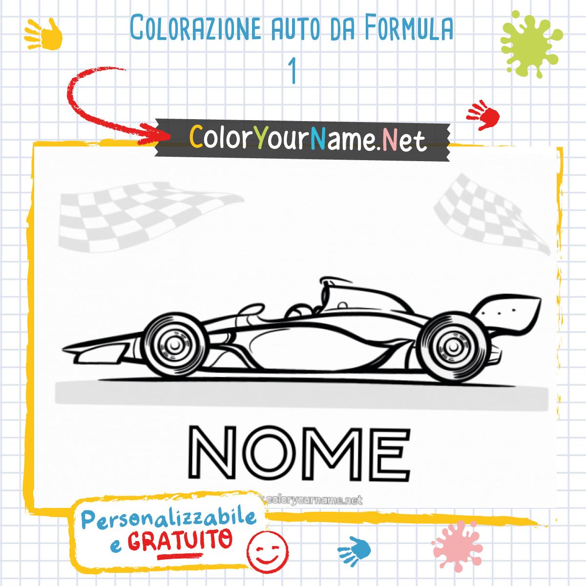 Colorazione auto da Formula 1
