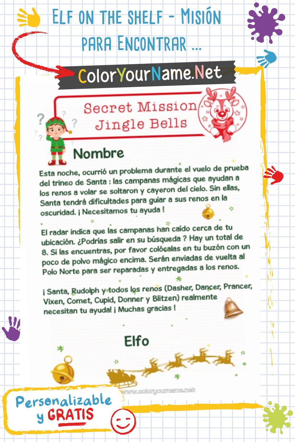 Elf on the shelf - Misión para Encontrar los Cascabeles, Carta Explicativa