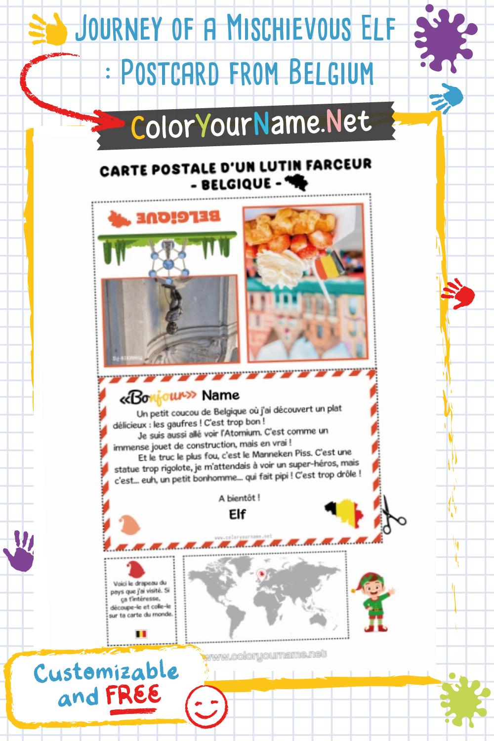 Journey of a Mischievous Elf : Postcard from Belgium