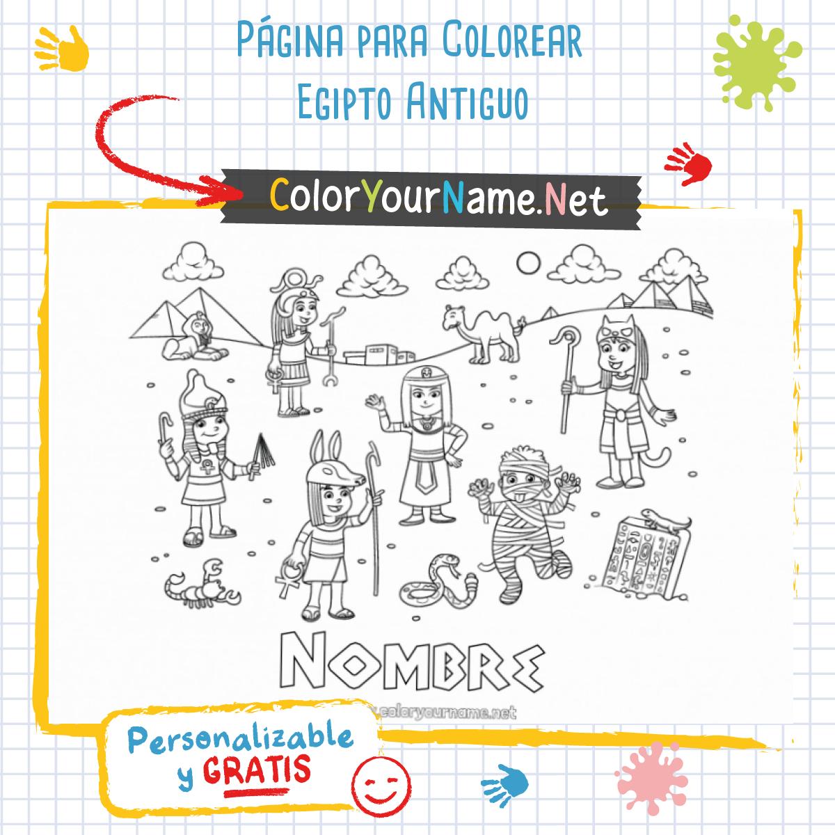 Página para Colorear Egipto Antiguo