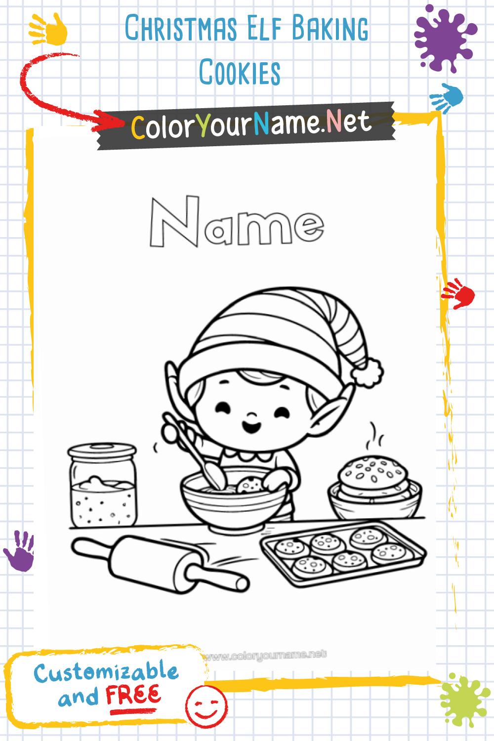 Christmas Elf Baking Cookies