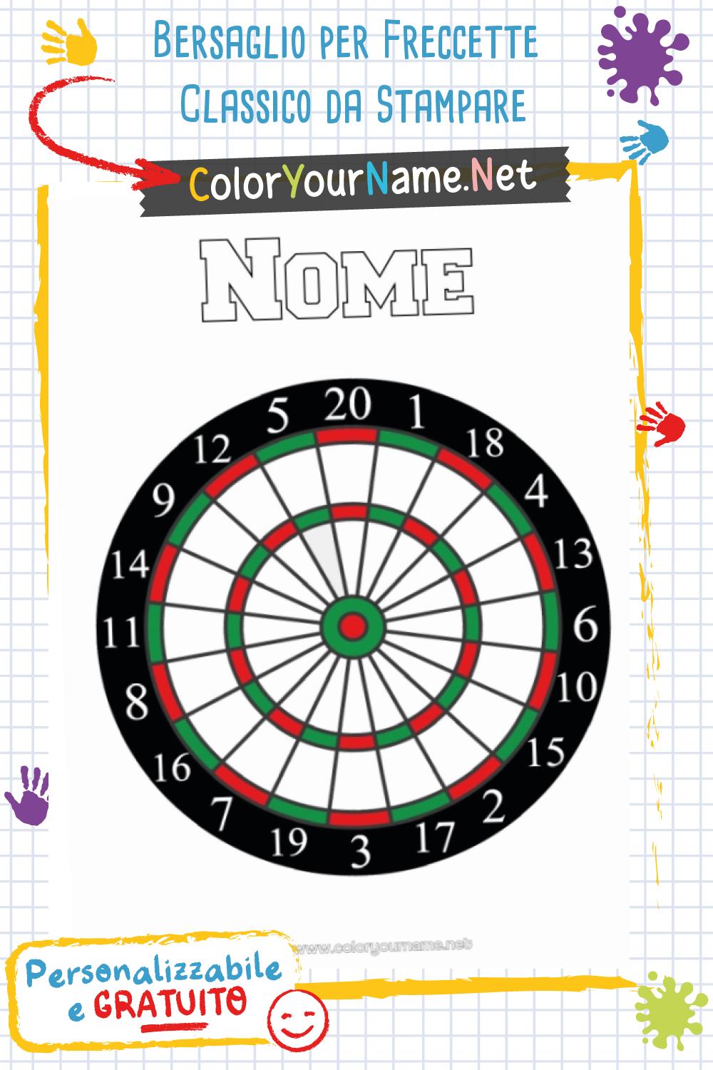 Bersaglio per Freccette Classico da Stampare