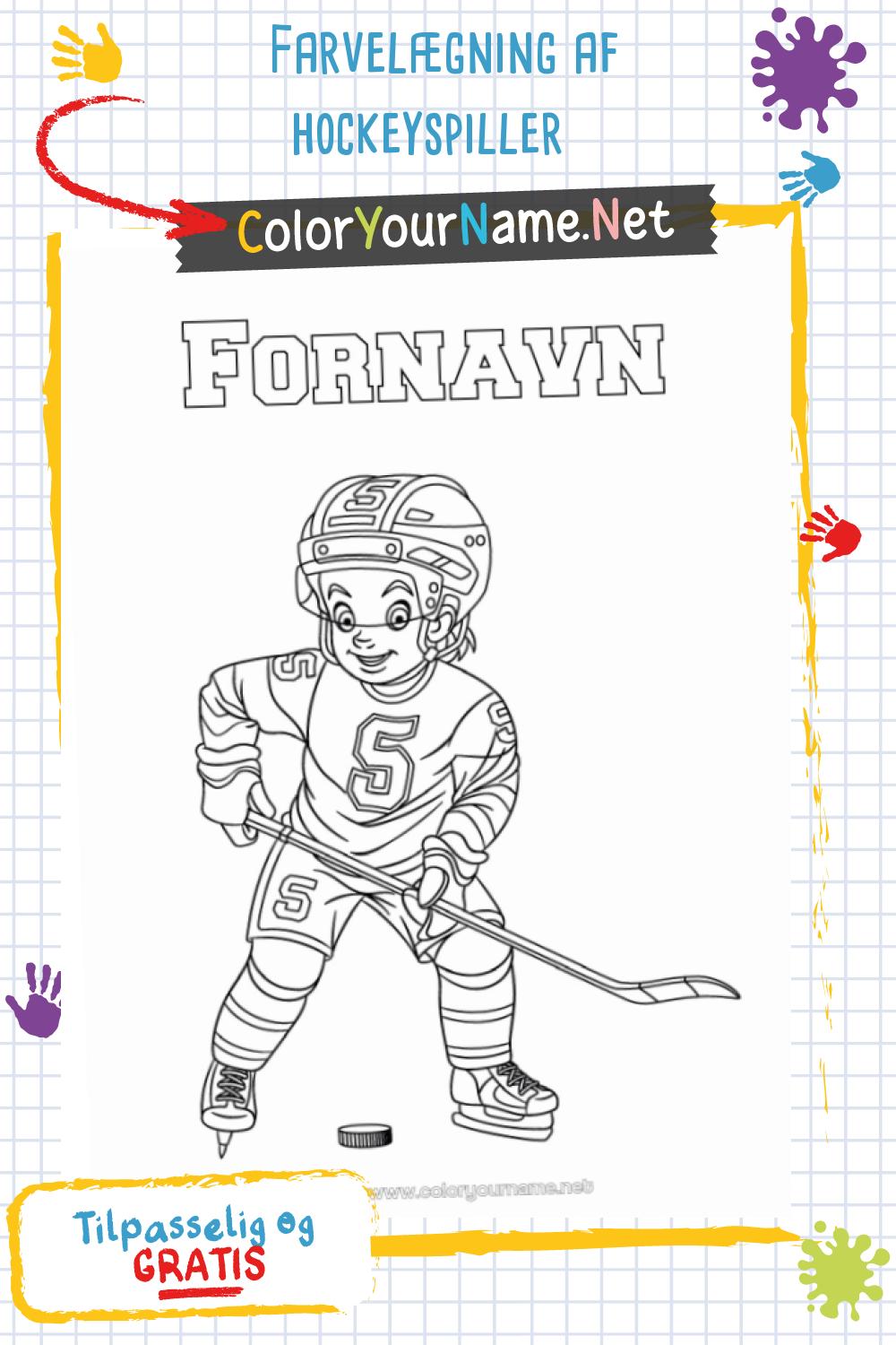 Farvelægning af hockeyspiller