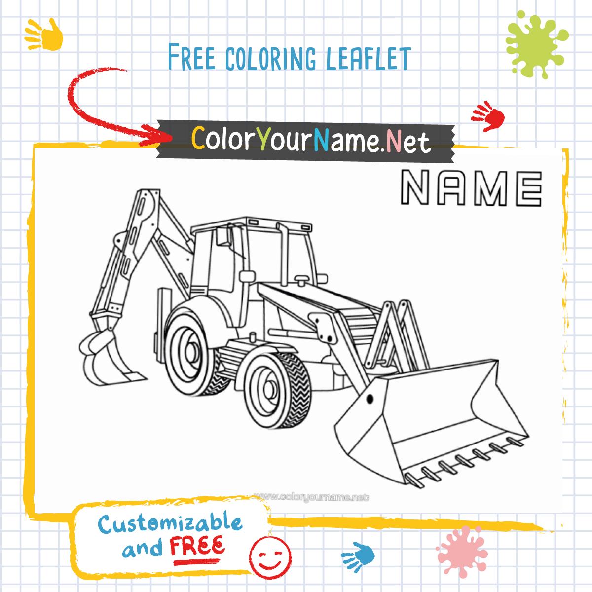 Free coloring leaflet
