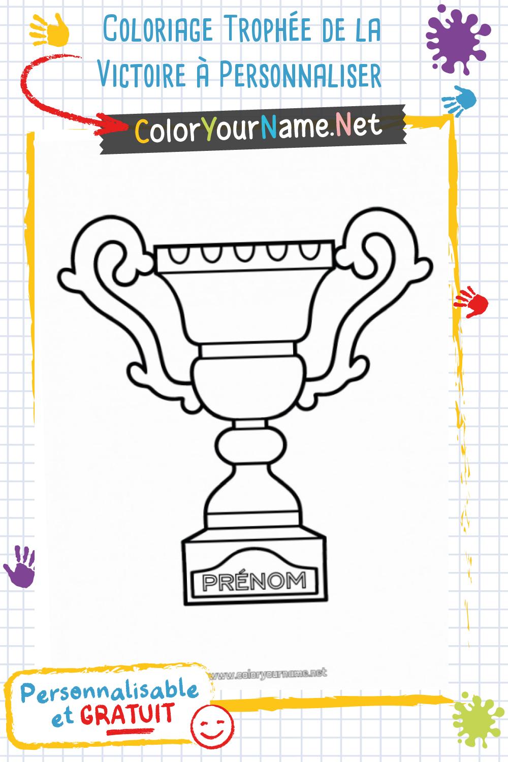Coloriage Trophée de la Victoire à Personnaliser