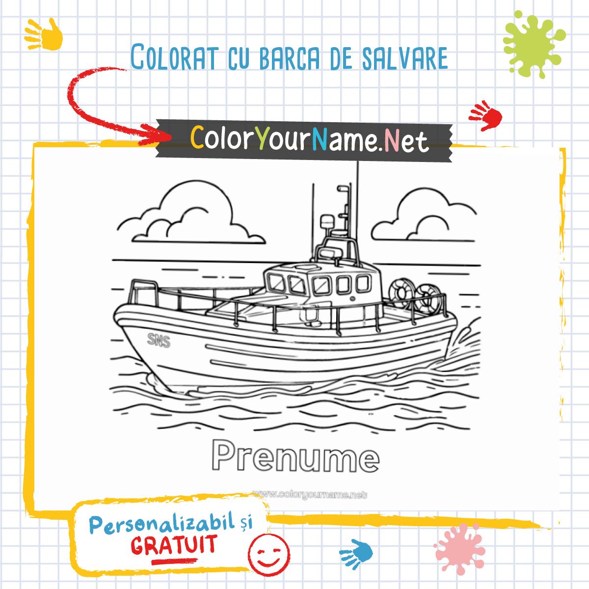 Colorat cu barca de salvare