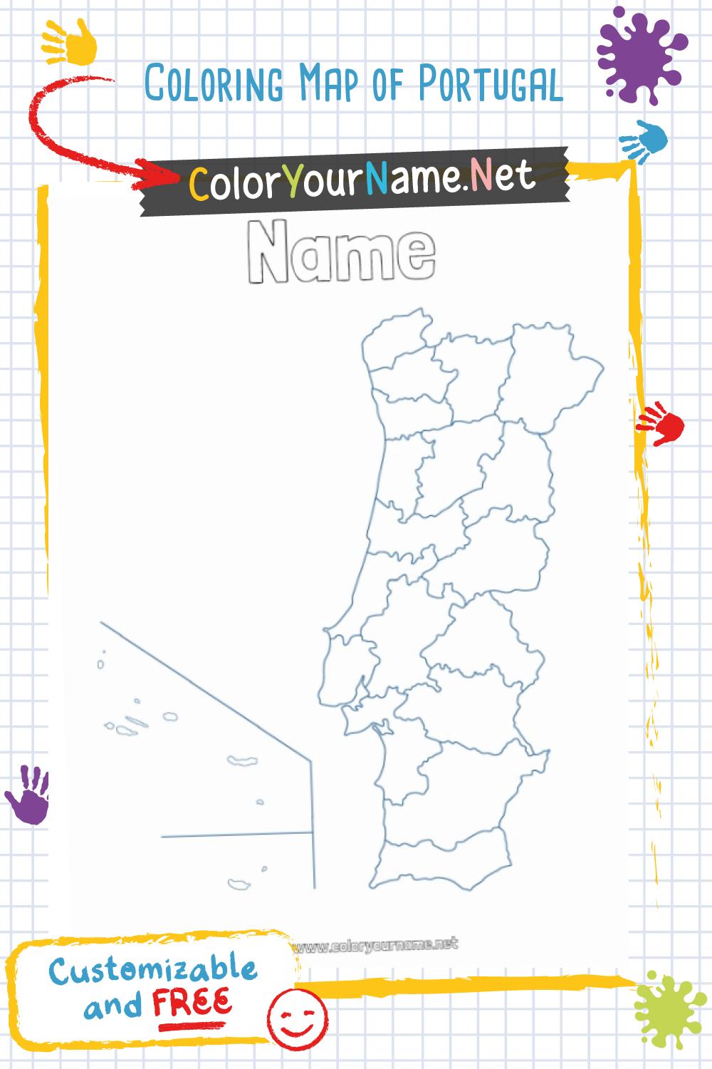 Coloring Map of Portugal