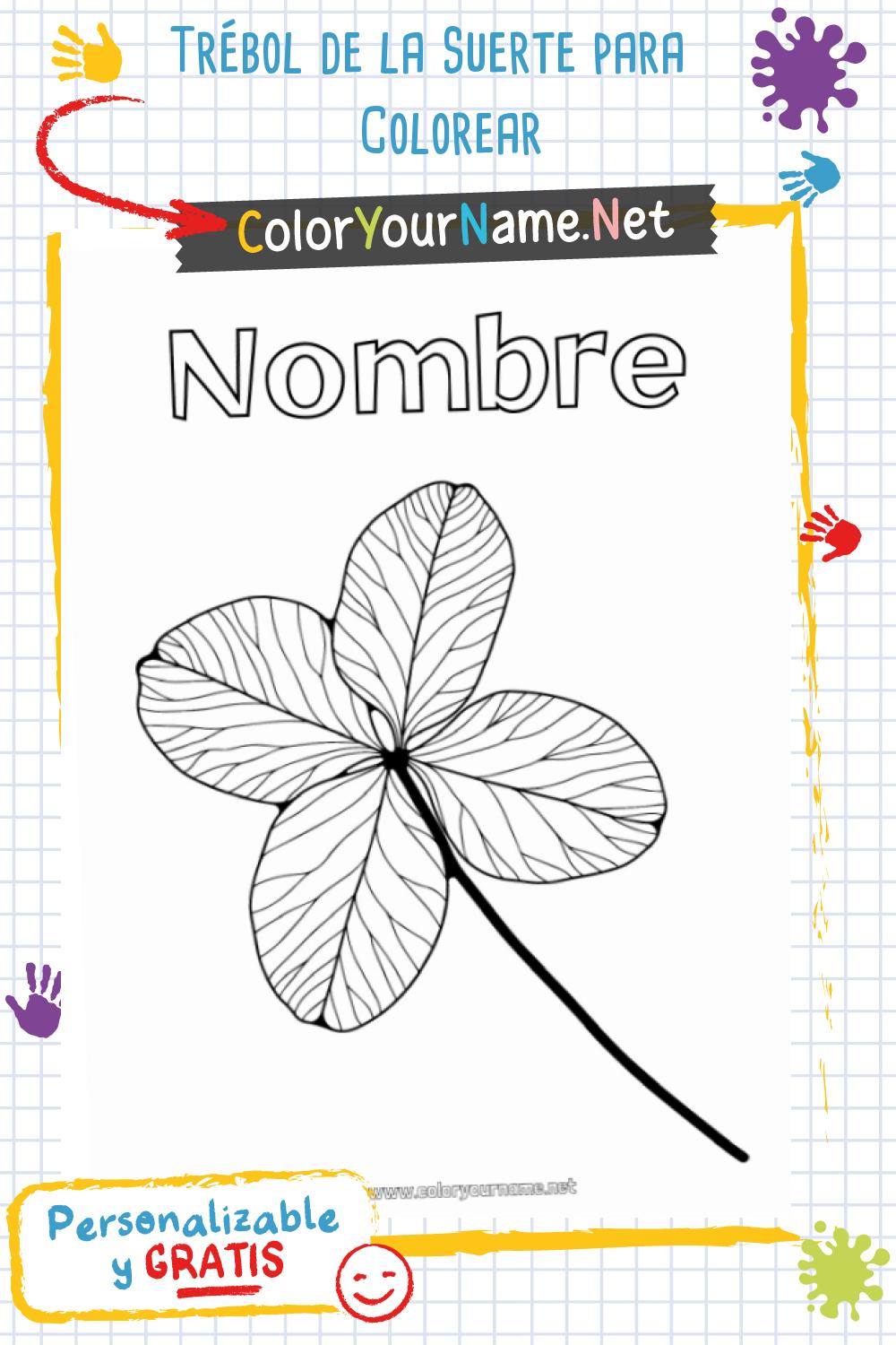 Trébol de la Suerte para Colorear