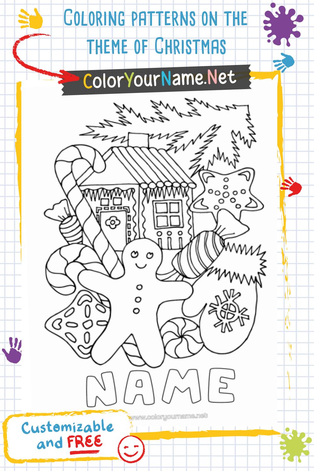 Coloring patterns on the theme of Christmas