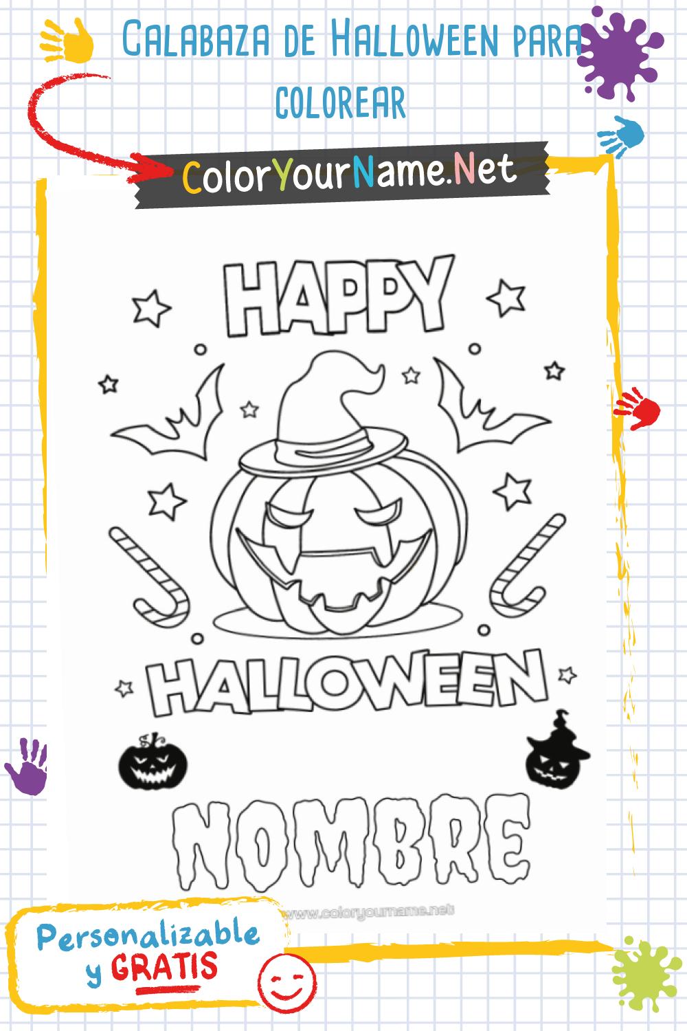 Calabaza de Halloween para colorear