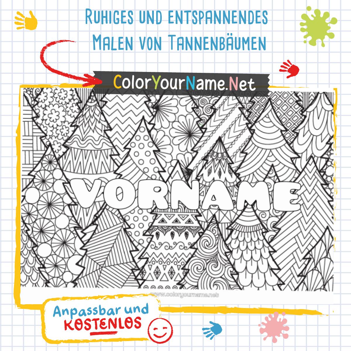 Ruhiges und entspannendes Malen von Tannenbäumen