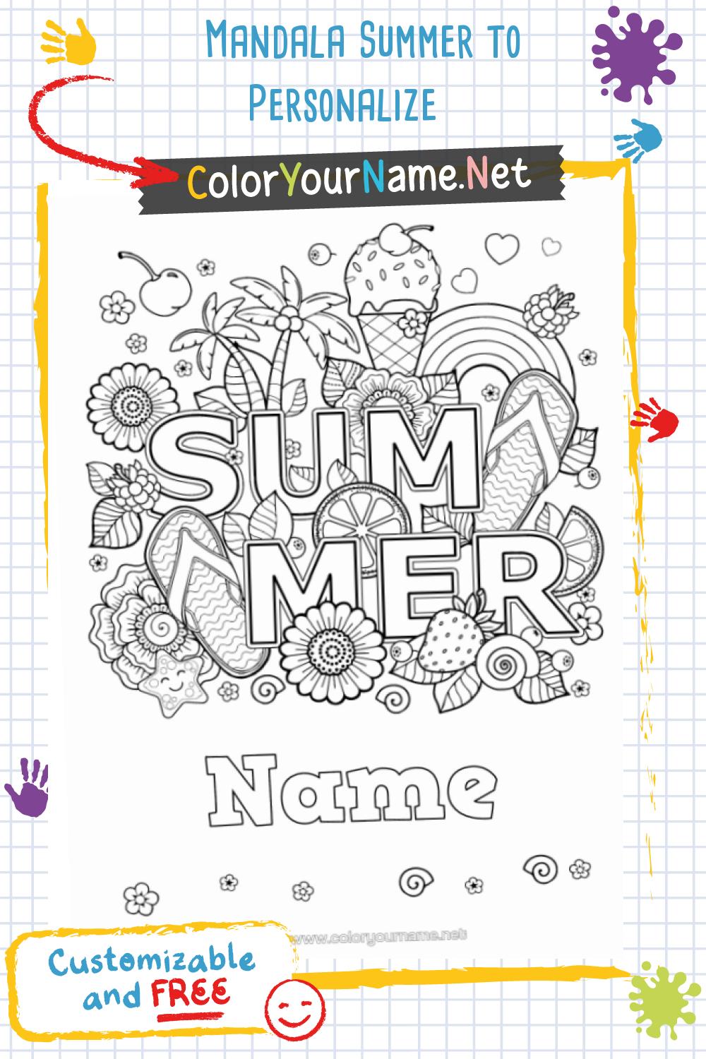 Mandala Summer to Personalize