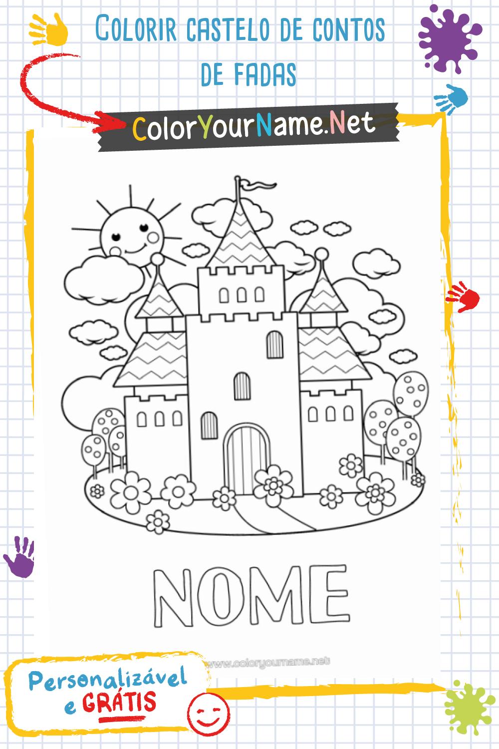 Colorir castelo de contos de fadas