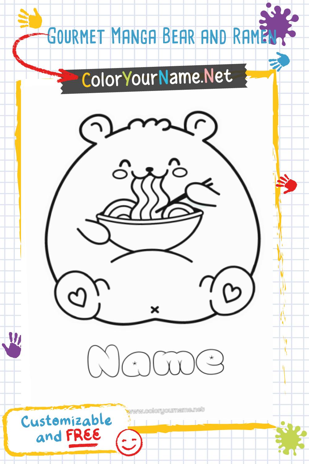 Gourmet Manga Bear and Ramen