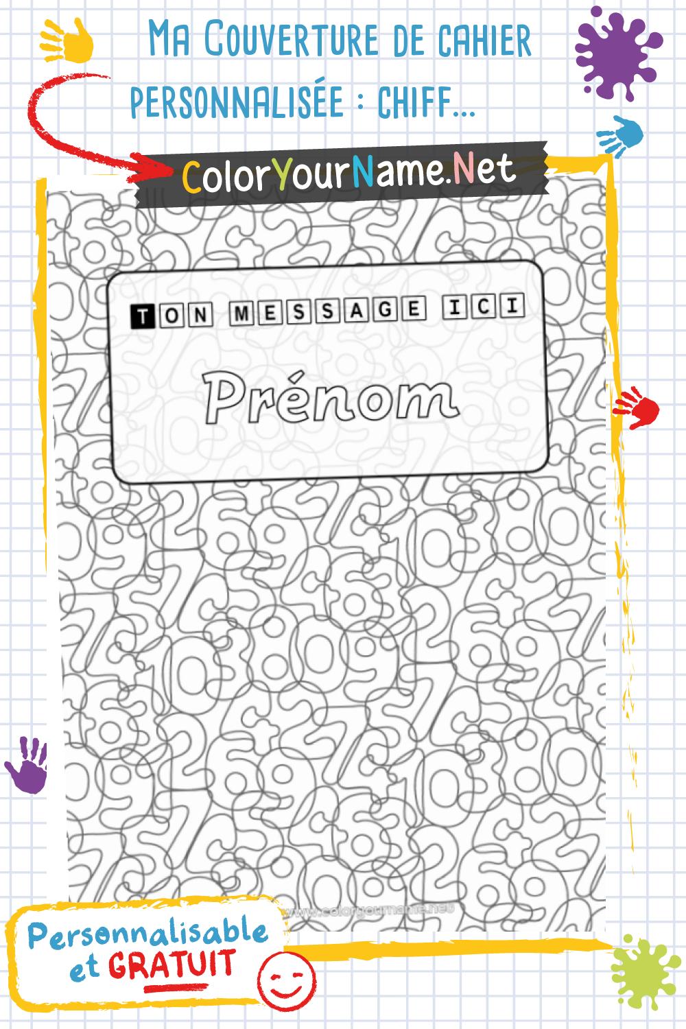 Ma Couverture de cahier personnalisée : chiffres et créativité