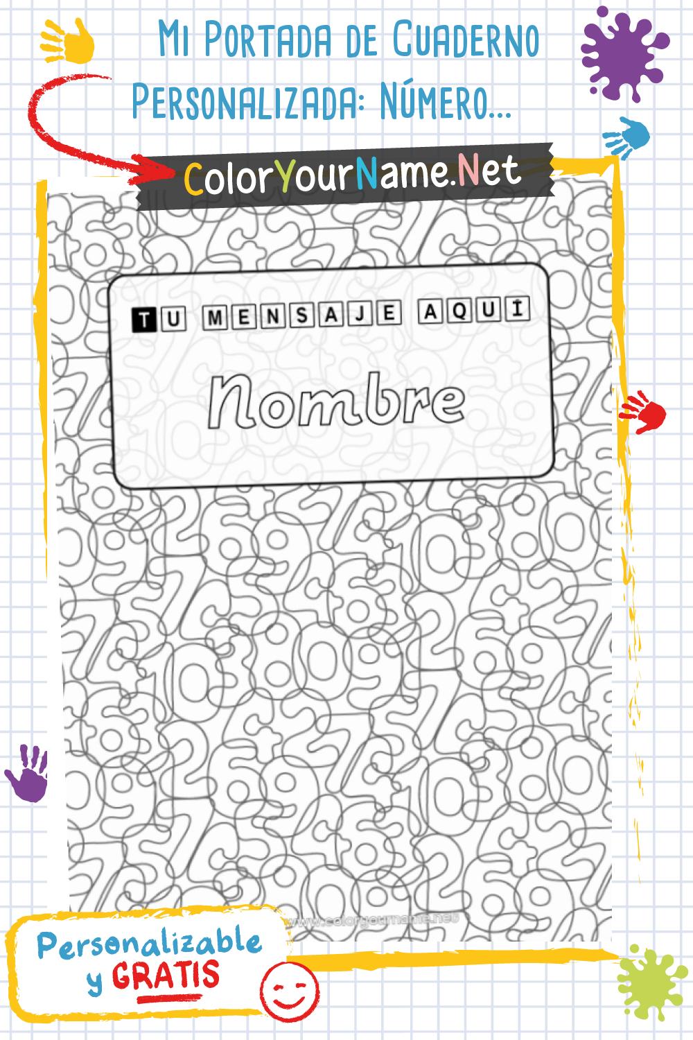 Mi Portada de Cuaderno Personalizada: Números y Creatividad