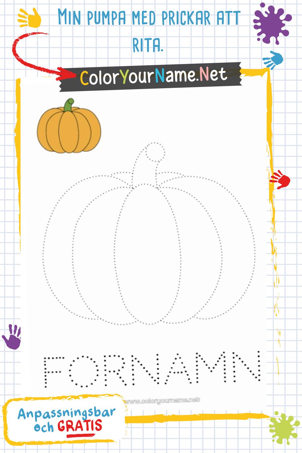 Min pumpa med prickar att rita.