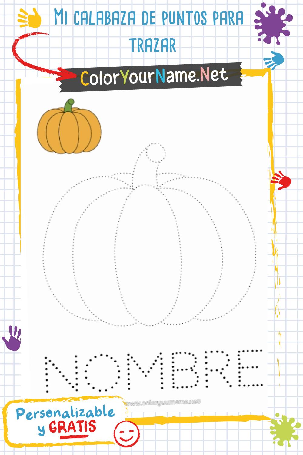 Mi calabaza de puntos para trazar