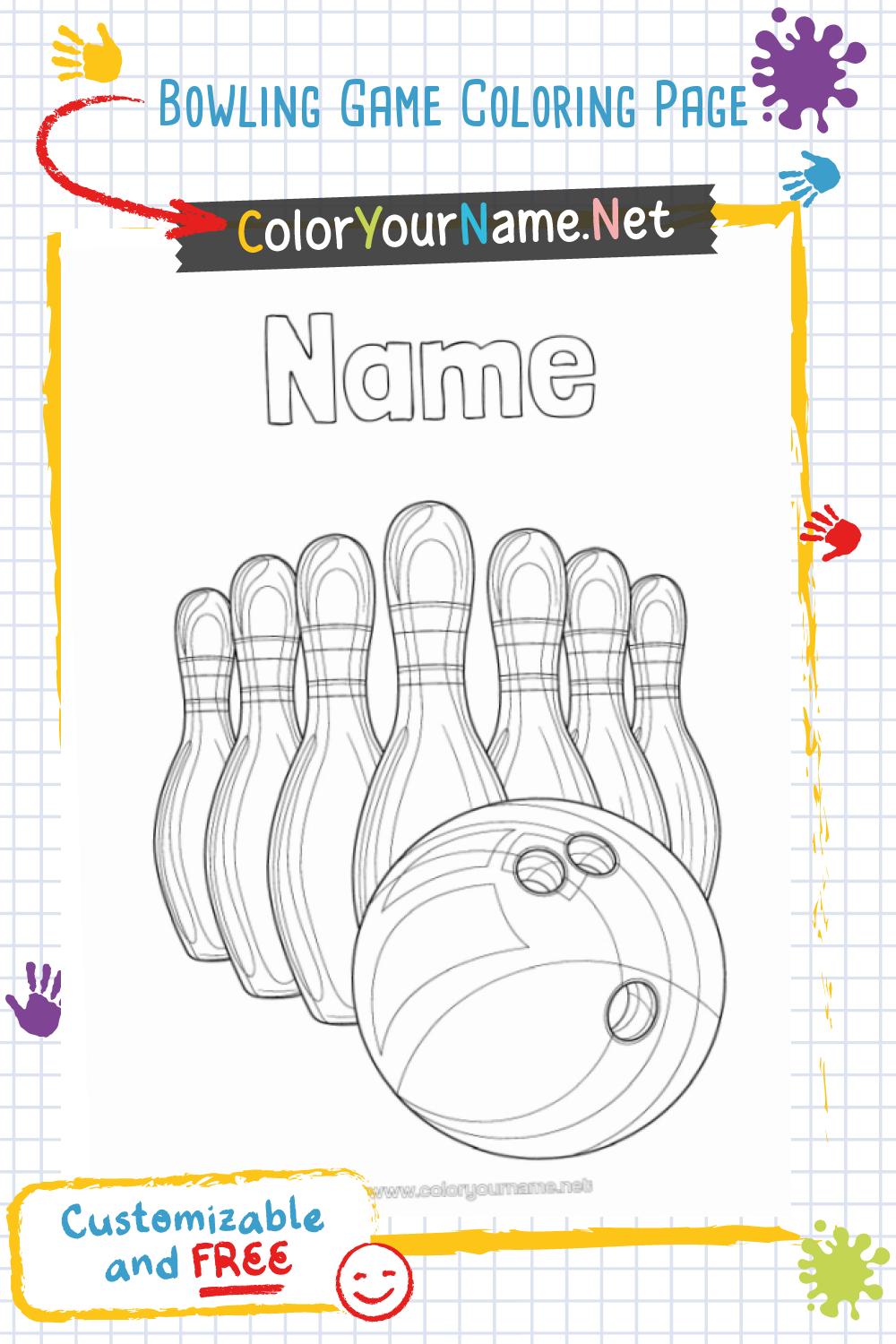 Bowling Game Coloring Page