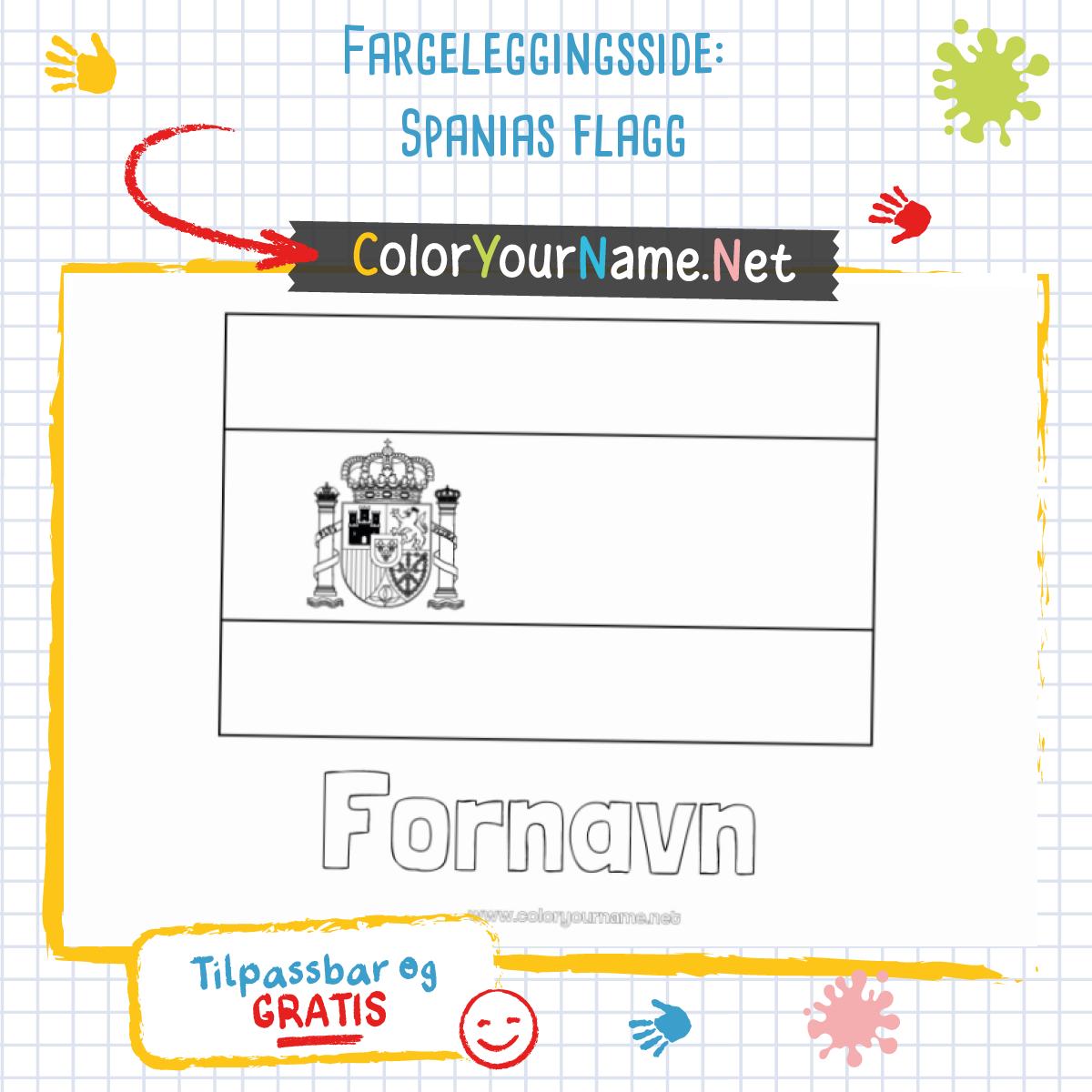 Fargeleggingsside: Spanias flagg