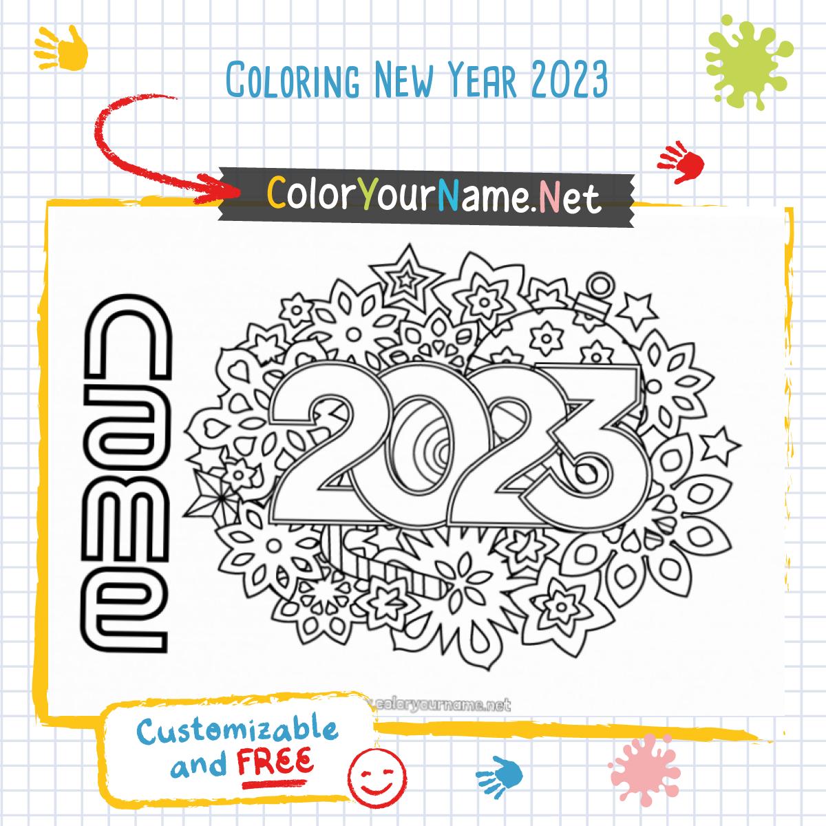 Coloring New Year 2023