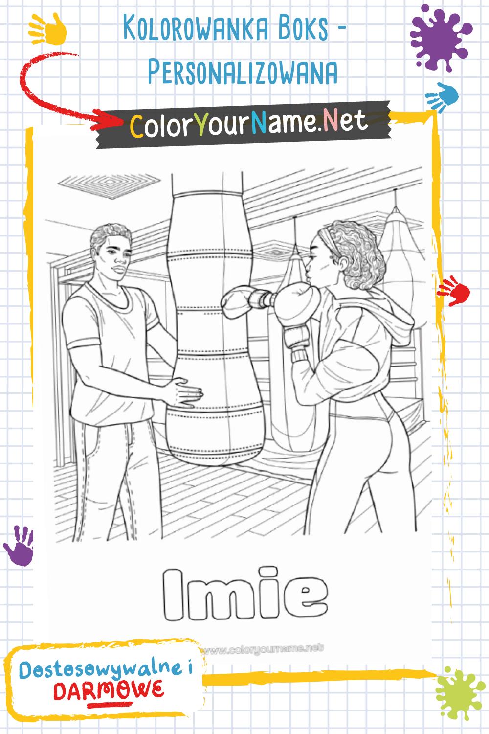 Kolorowanka Boks – Personalizowana