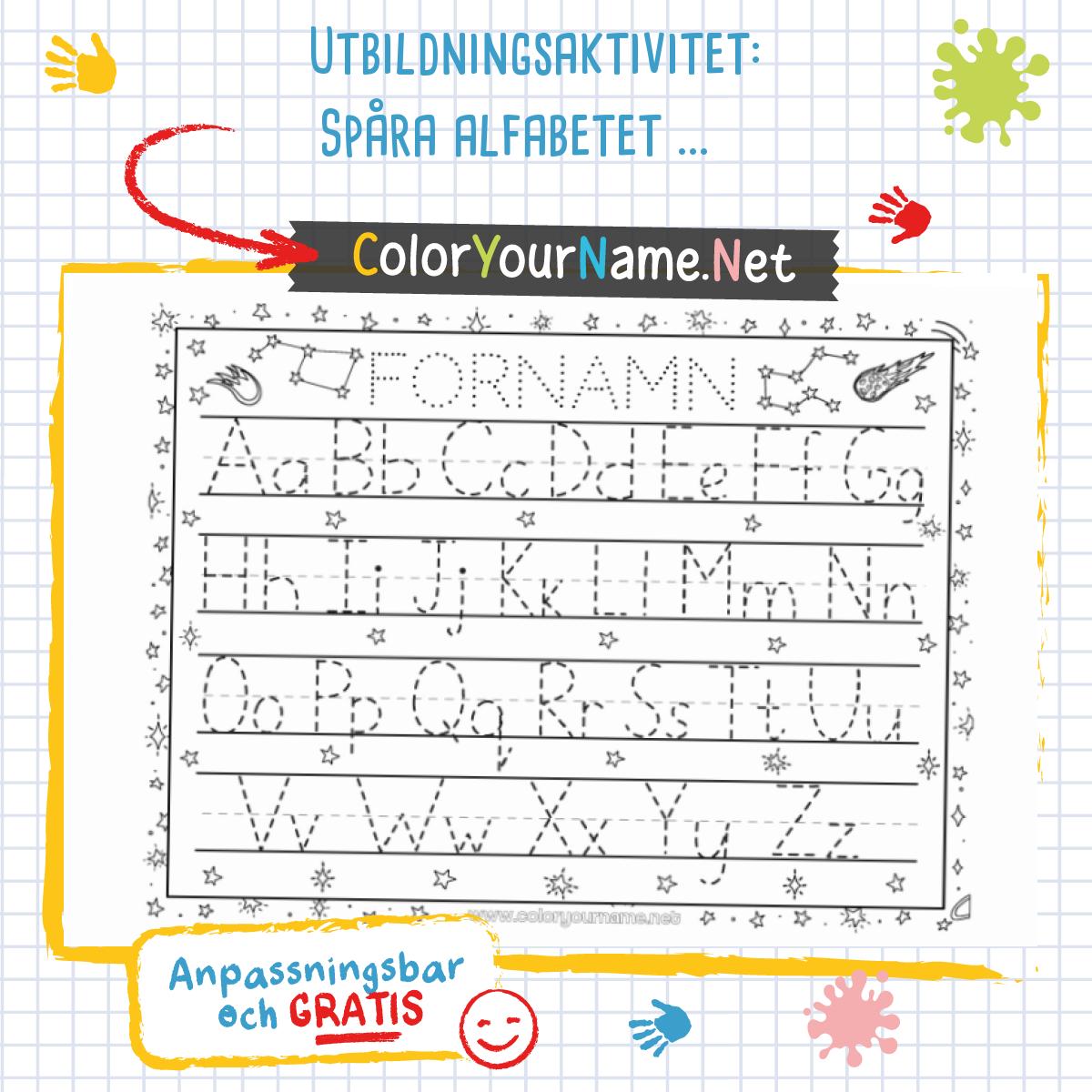 Utbildningsaktivitet: Spåra alfabetet – Anpassningsbar