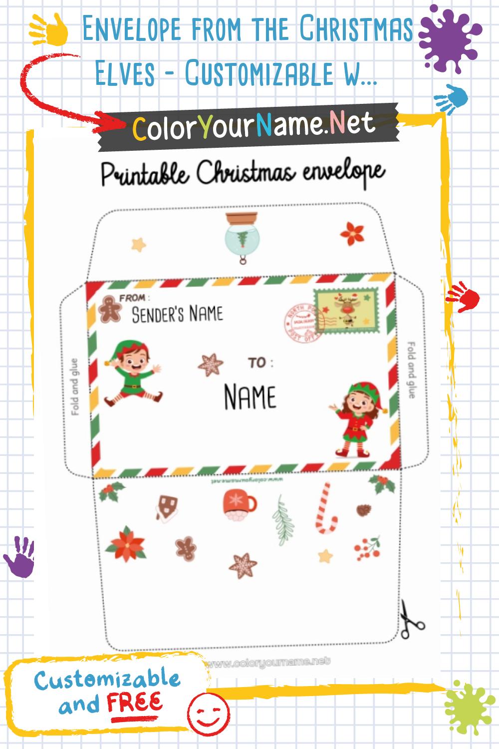 Envelope from the Christmas Elves - Customizable with Sender and ...