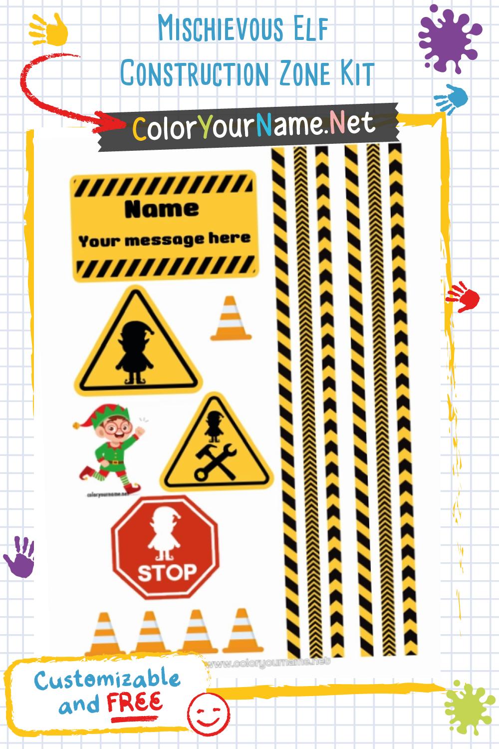 Mischievous Elf Construction Zone Kit