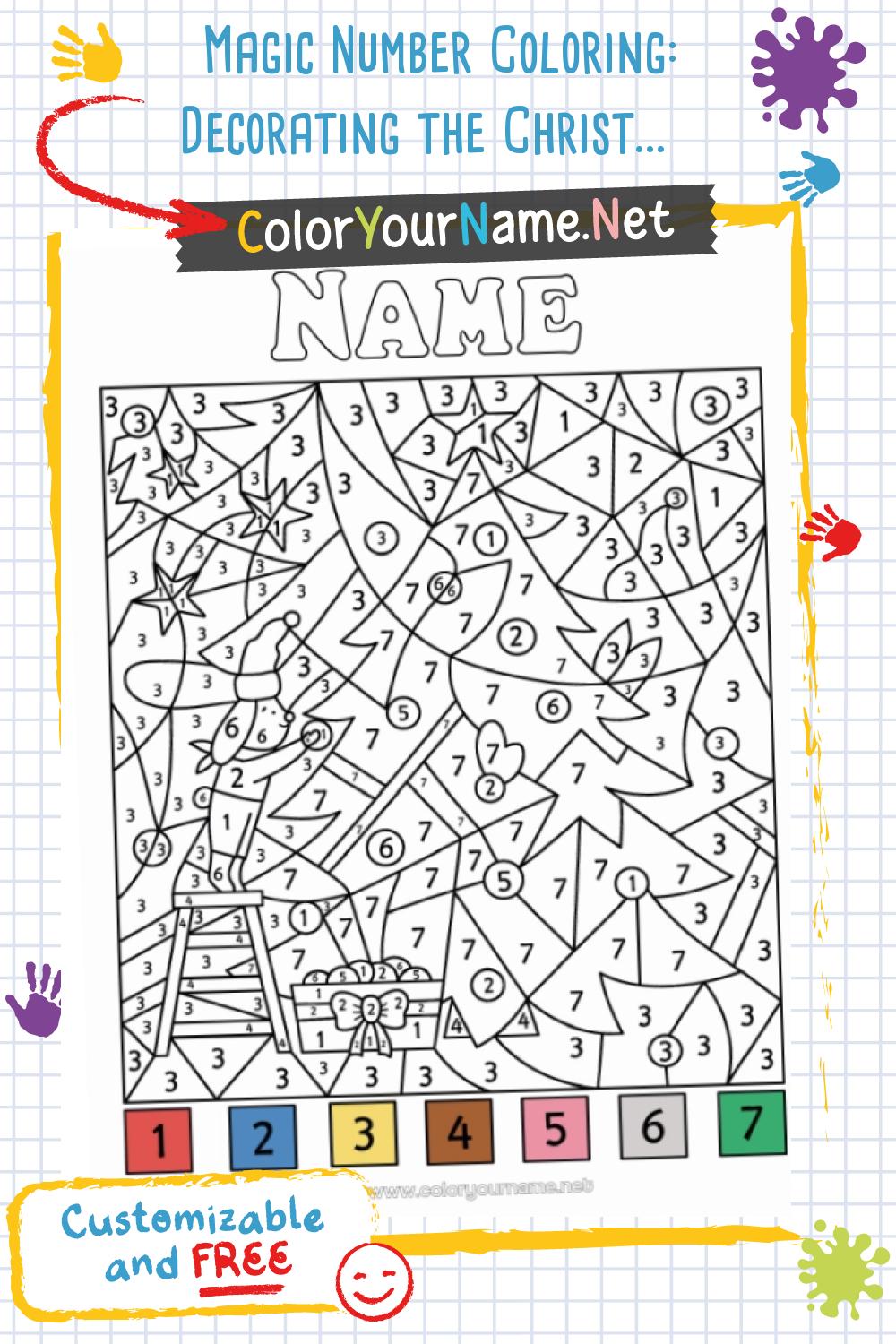 Magic Number Coloring: Decorating the Christmas Tree