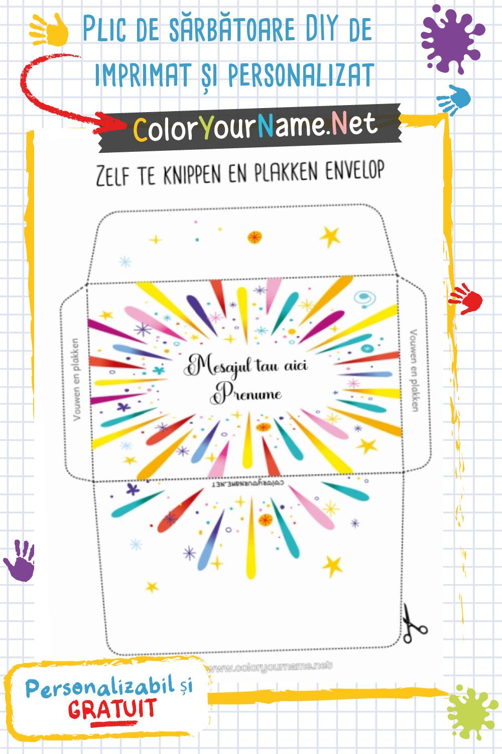 Plic de sărbătoare DIY de imprimat și personalizat