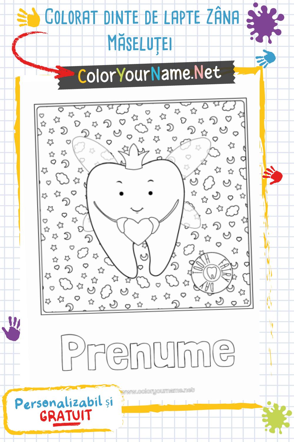 Colorat dinte de lapte Zâna Măseluței