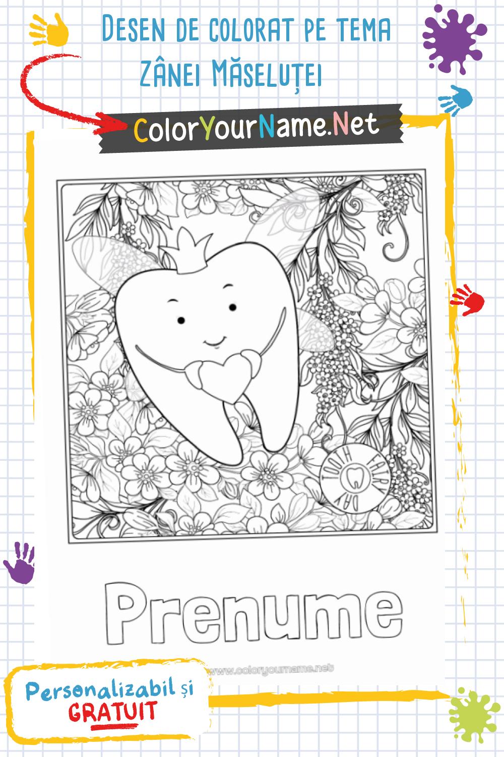 Desen de colorat pe tema Zânei Măseluței