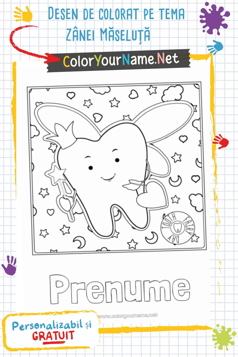 Desen de colorat pe tema Zânei Măseluță