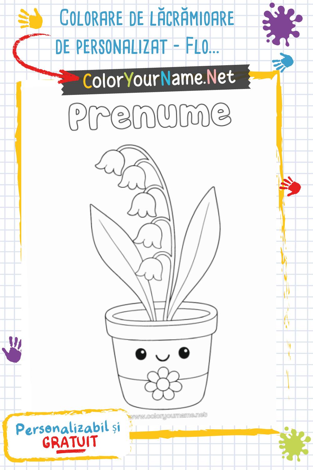 Colorare de lăcrămioare de personalizat – Floare de primăvară de ...