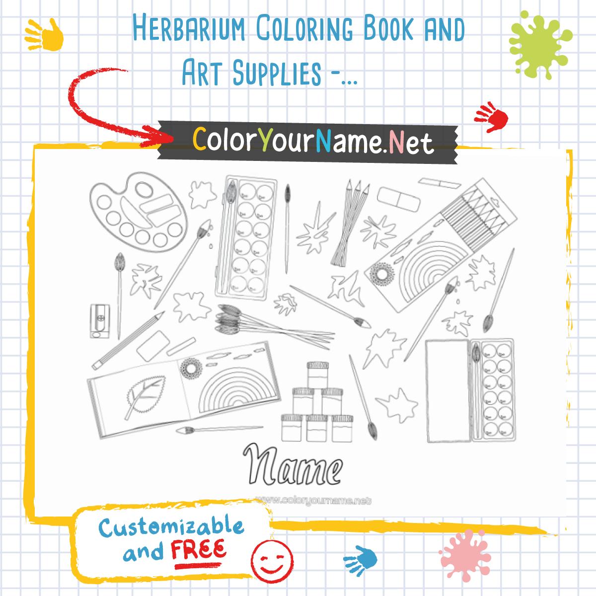Herbarium Coloring Book and Art Supplies – To Personalize