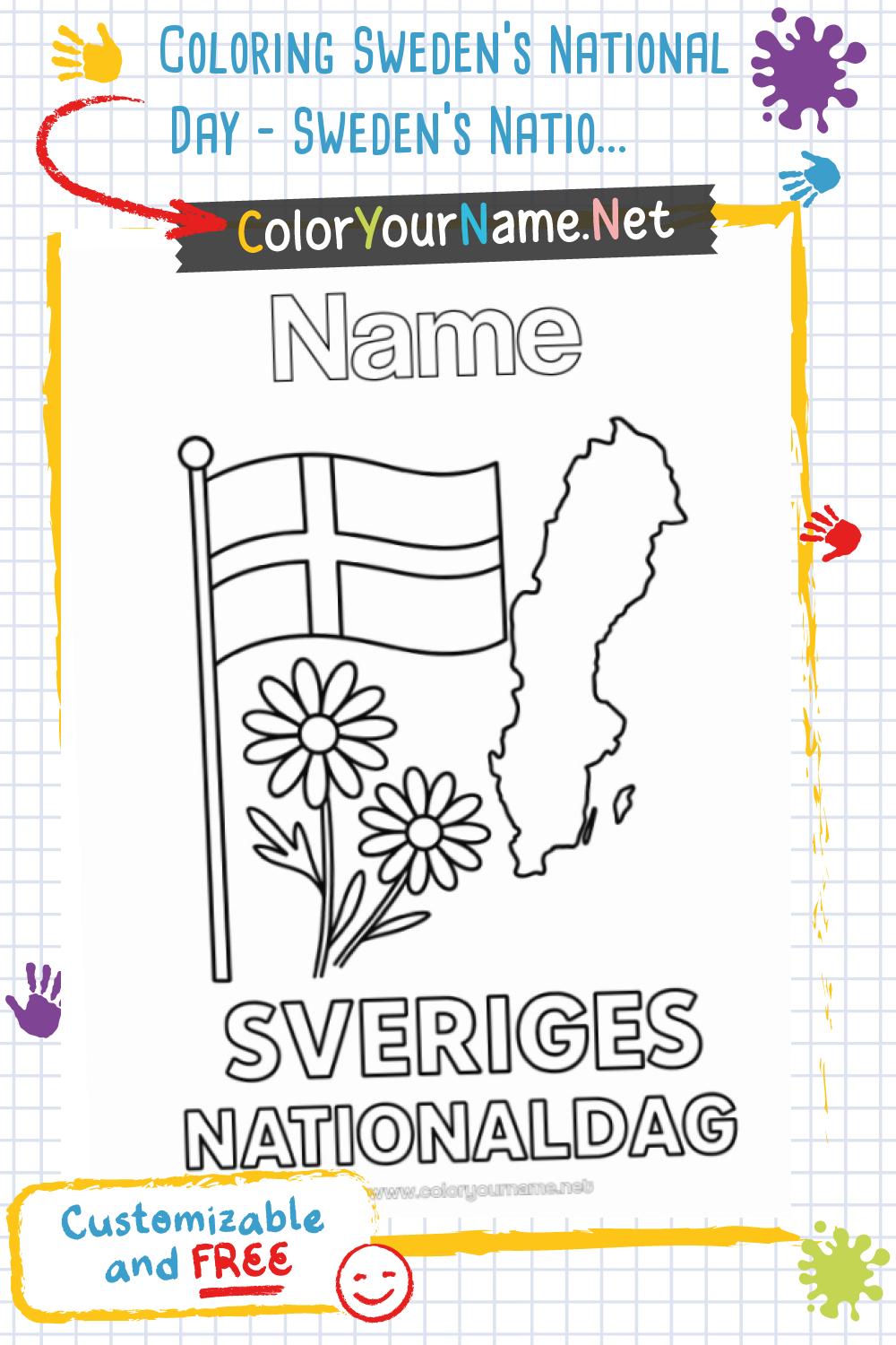 Coloring Sweden's National Day – Sweden's National Holiday