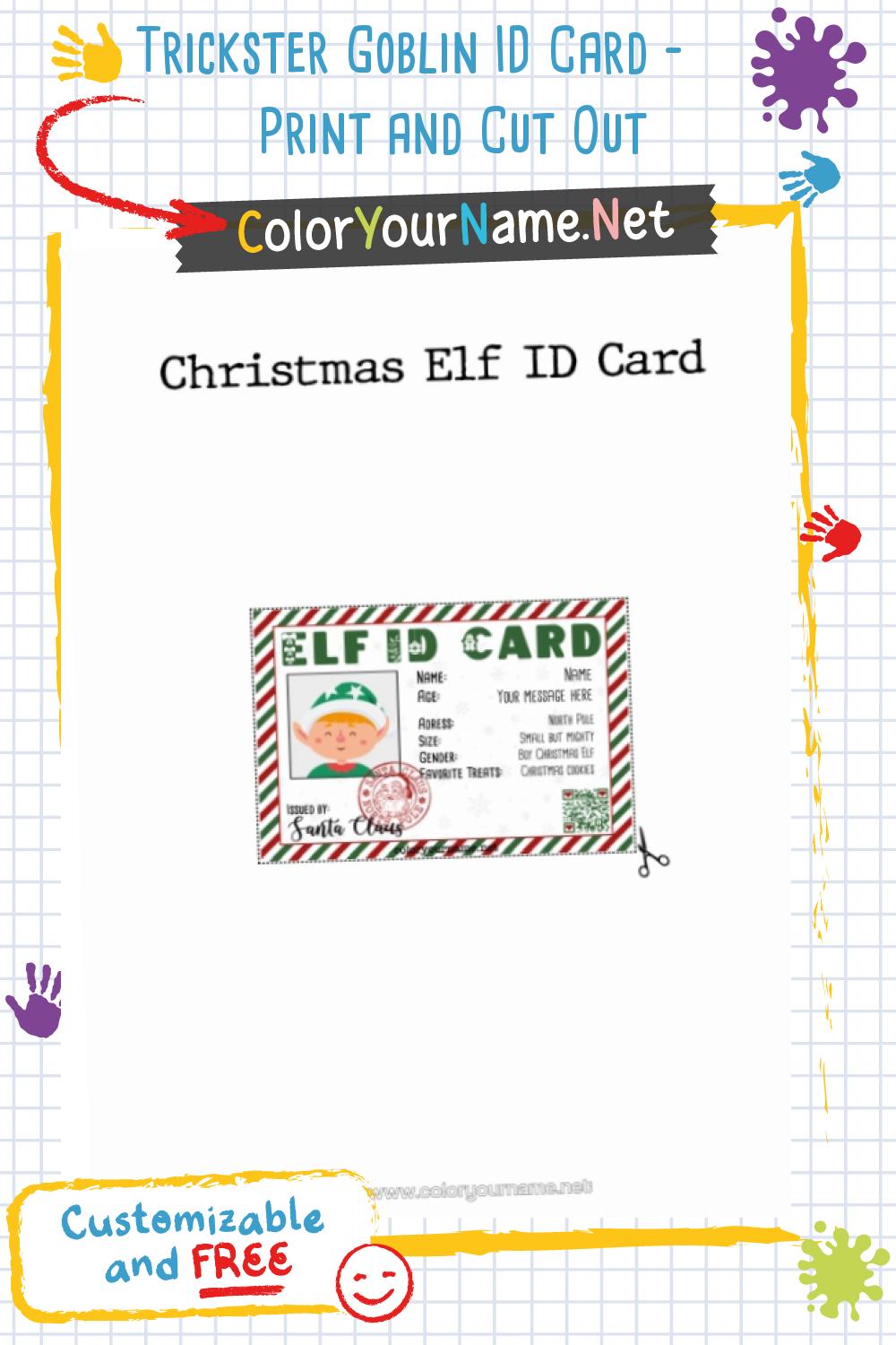 Trickster Goblin ID Card – Print and Cut Out