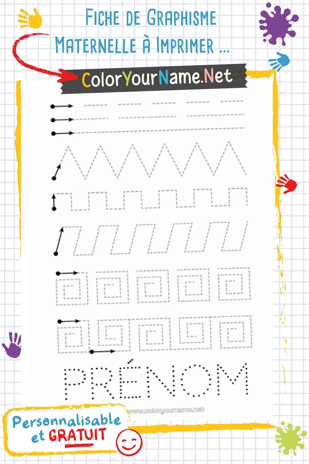Fiche de Graphisme Maternelle à Imprimer – Lignes et Tracés en ...