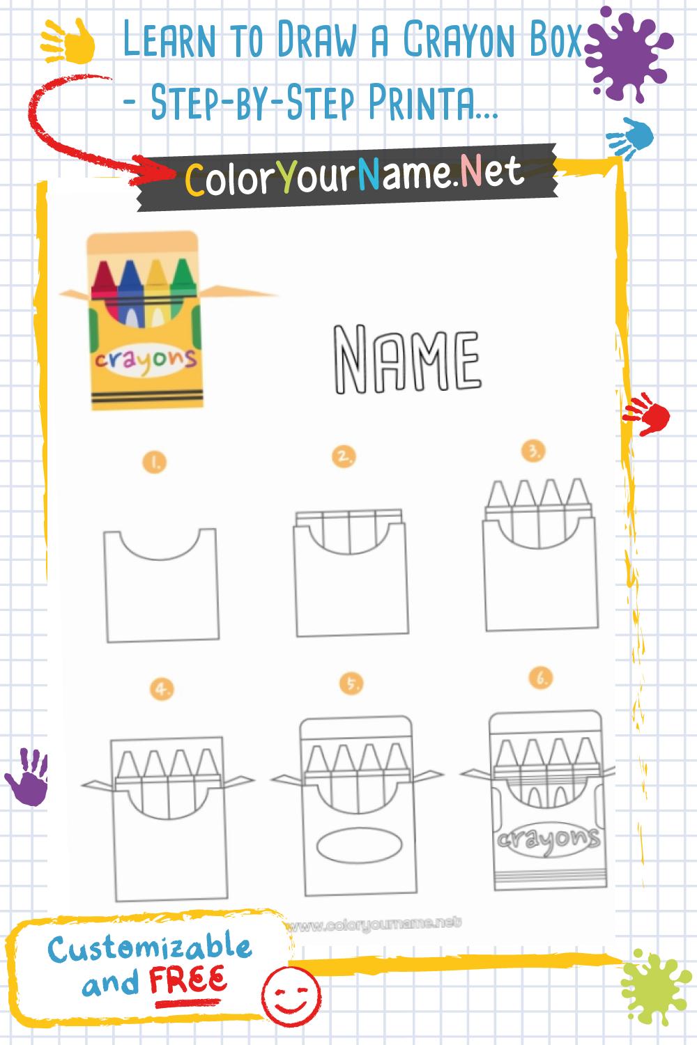 Learn to Draw a Crayon Box – Step-by-Step Printable Drawing Guide