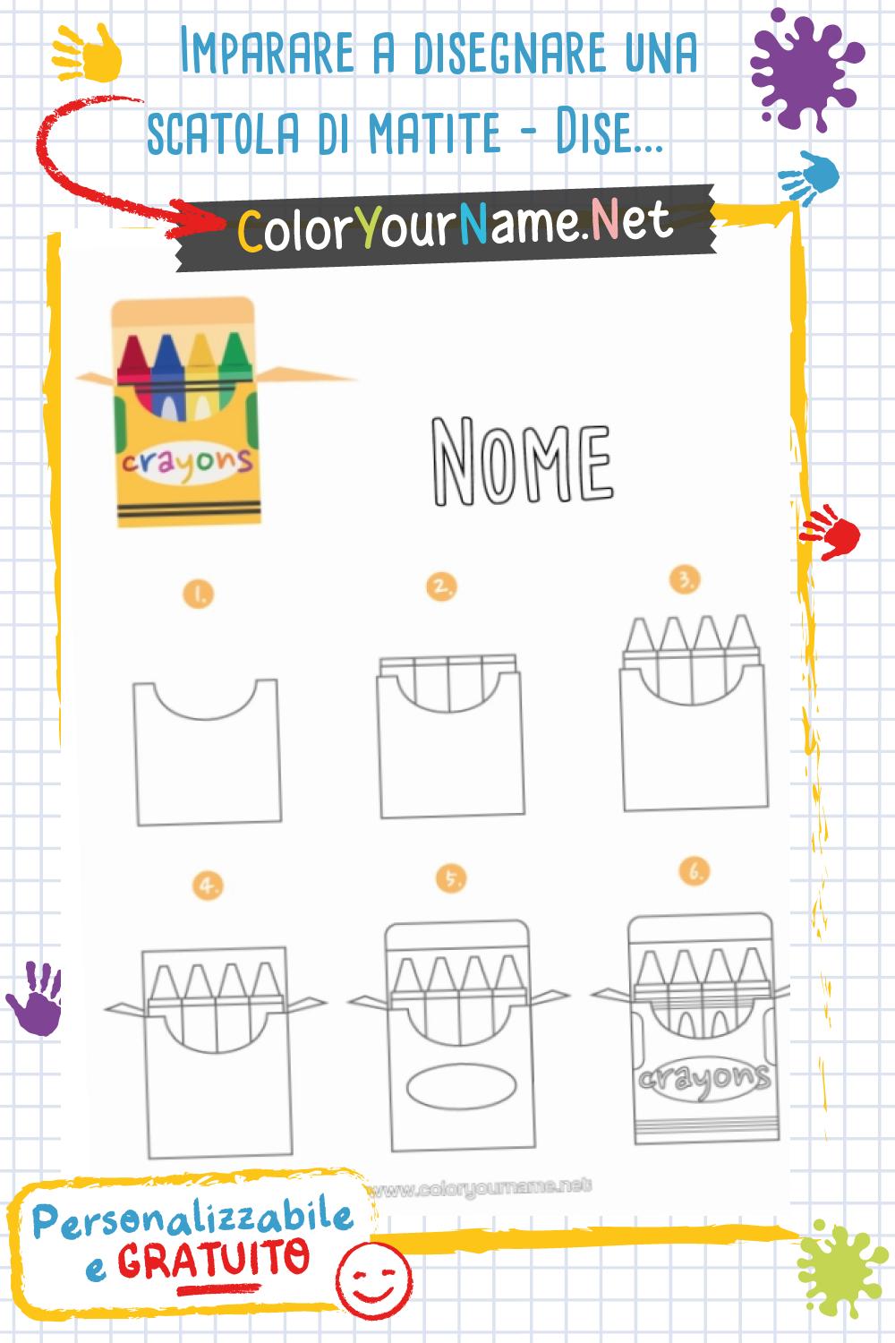 Imparare a disegnare una scatola di matite - Disegno passo dopo passo ...