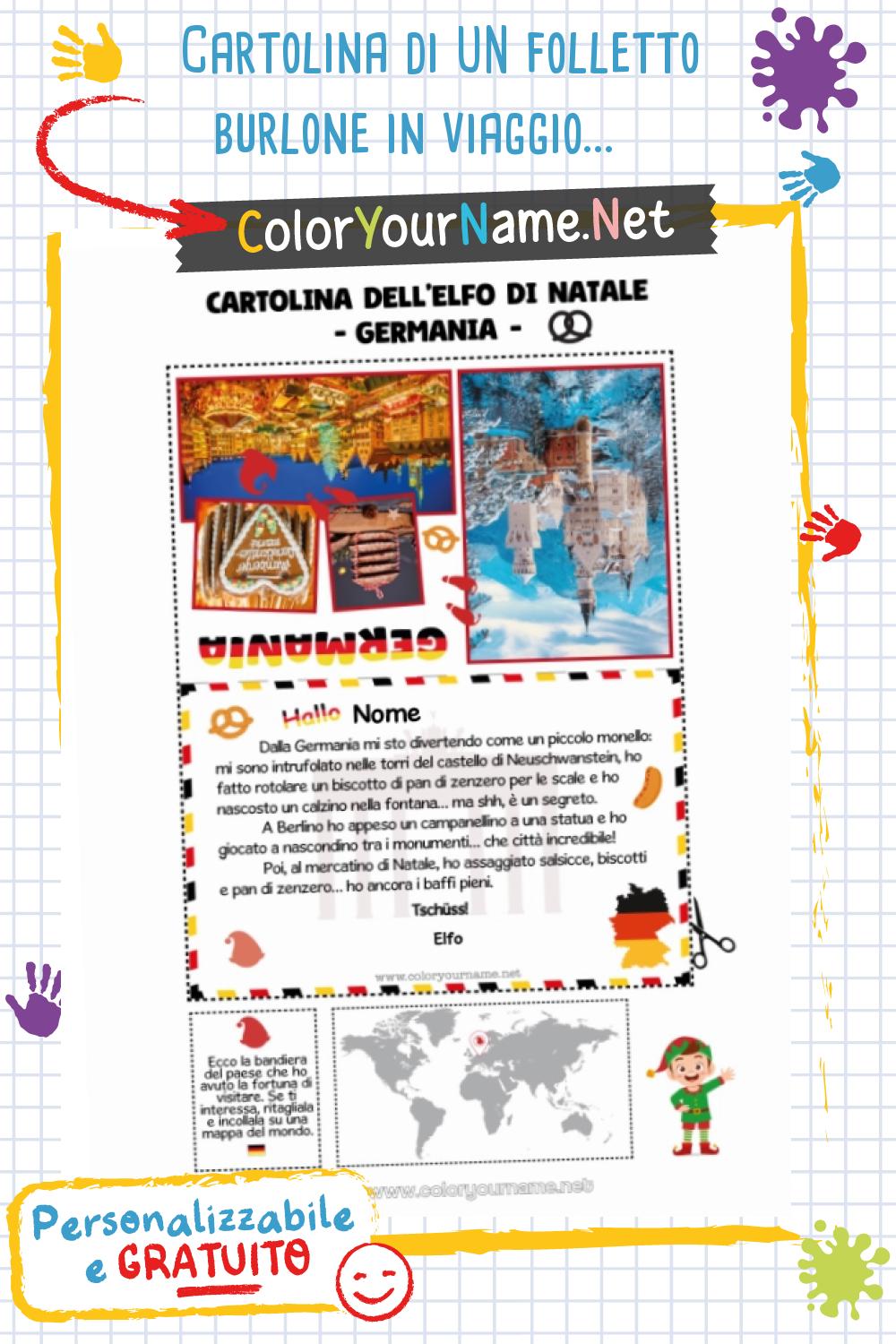 Cartolina di UN folletto burlone in viaggio in Germania - da ...