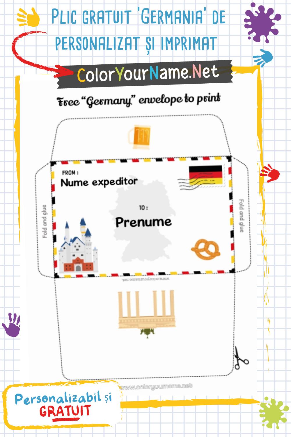 Plic gratuit 'Germania' de personalizat și imprimat