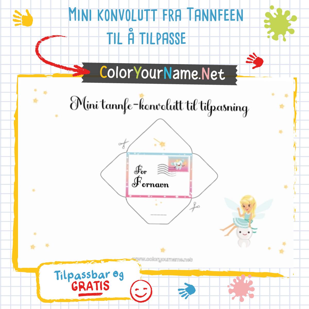 Mini konvolutt fra Tannfeen til å tilpasse