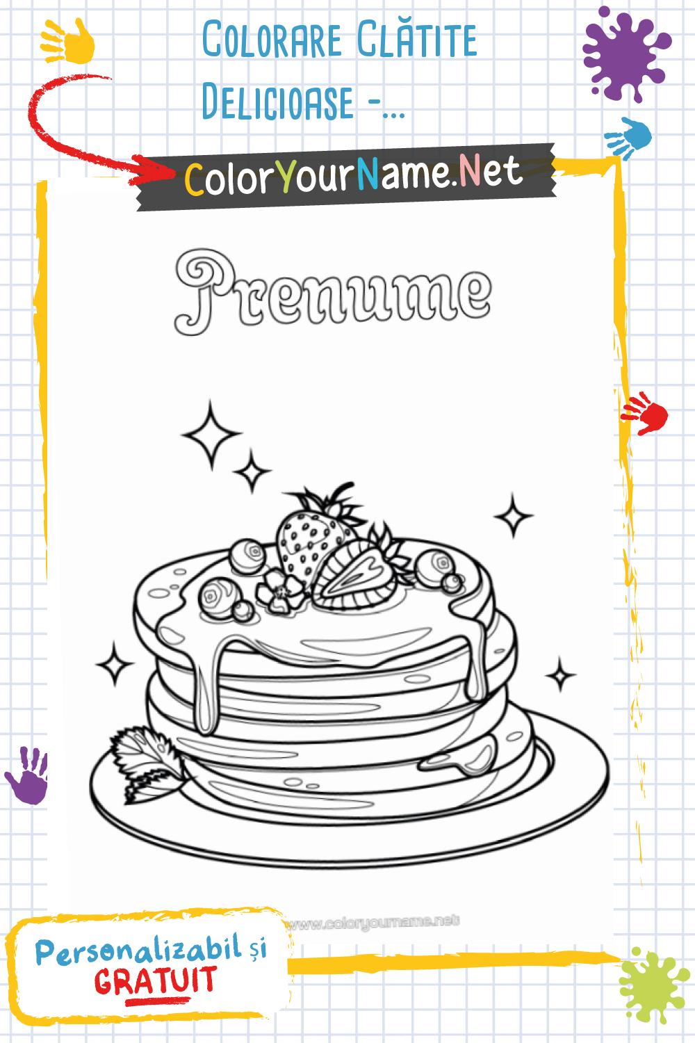 Colorare Clătite Delicioase – De Personalizat