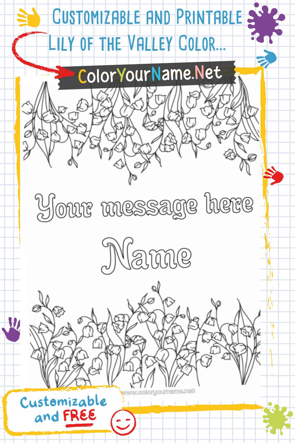 Customizable and Printable Lily of the Valley Coloring Page – Spring ...