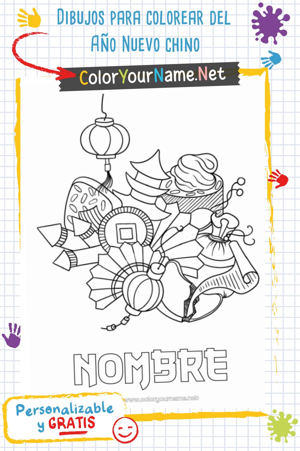 Dibujos para colorear del Año Nuevo chino