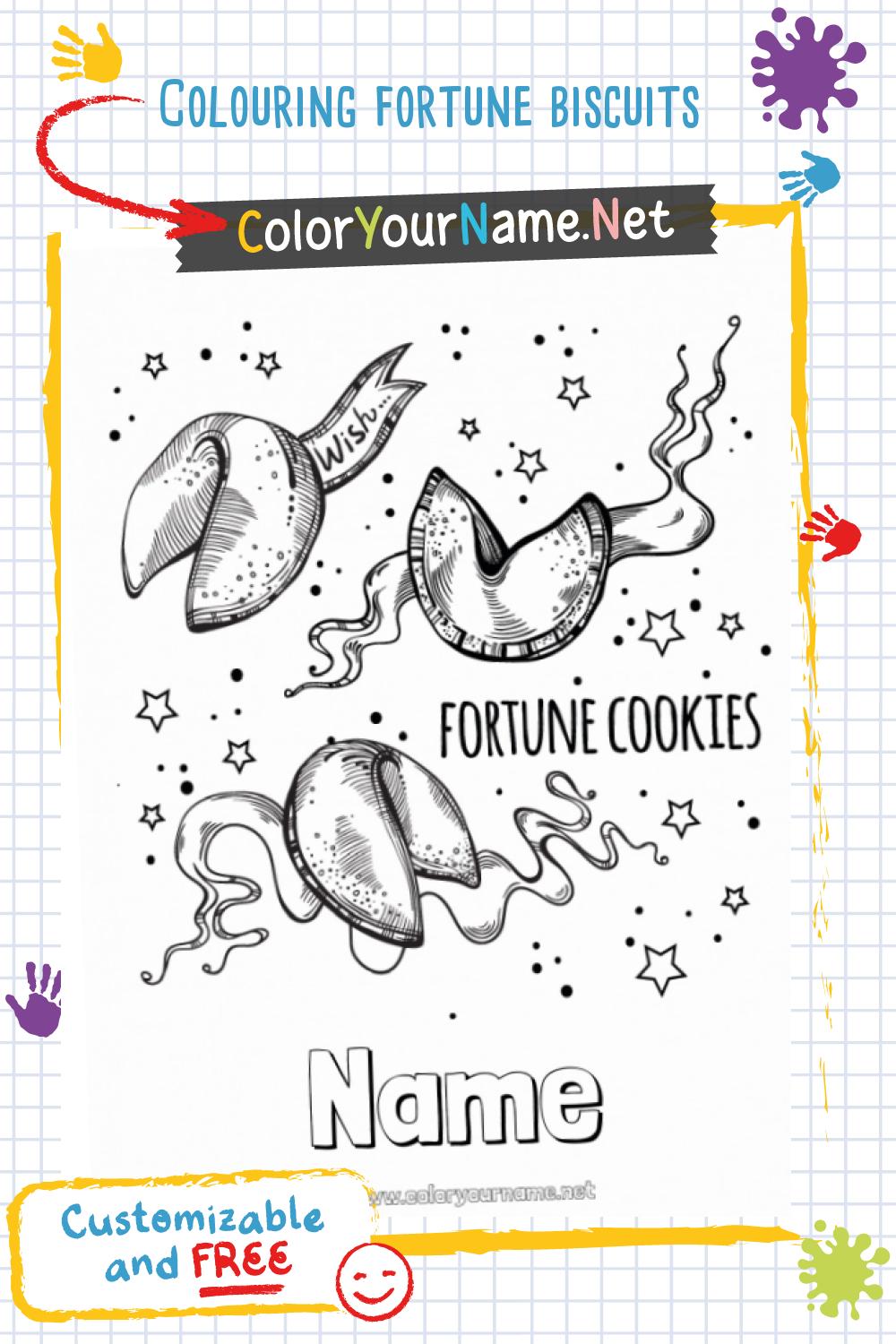 Colouring fortune biscuits